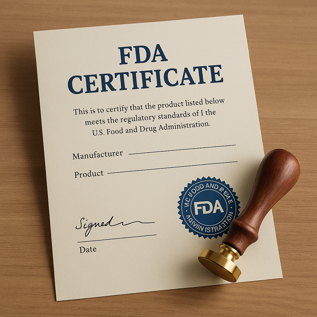 FDA Certificate - Orange County Apostille
