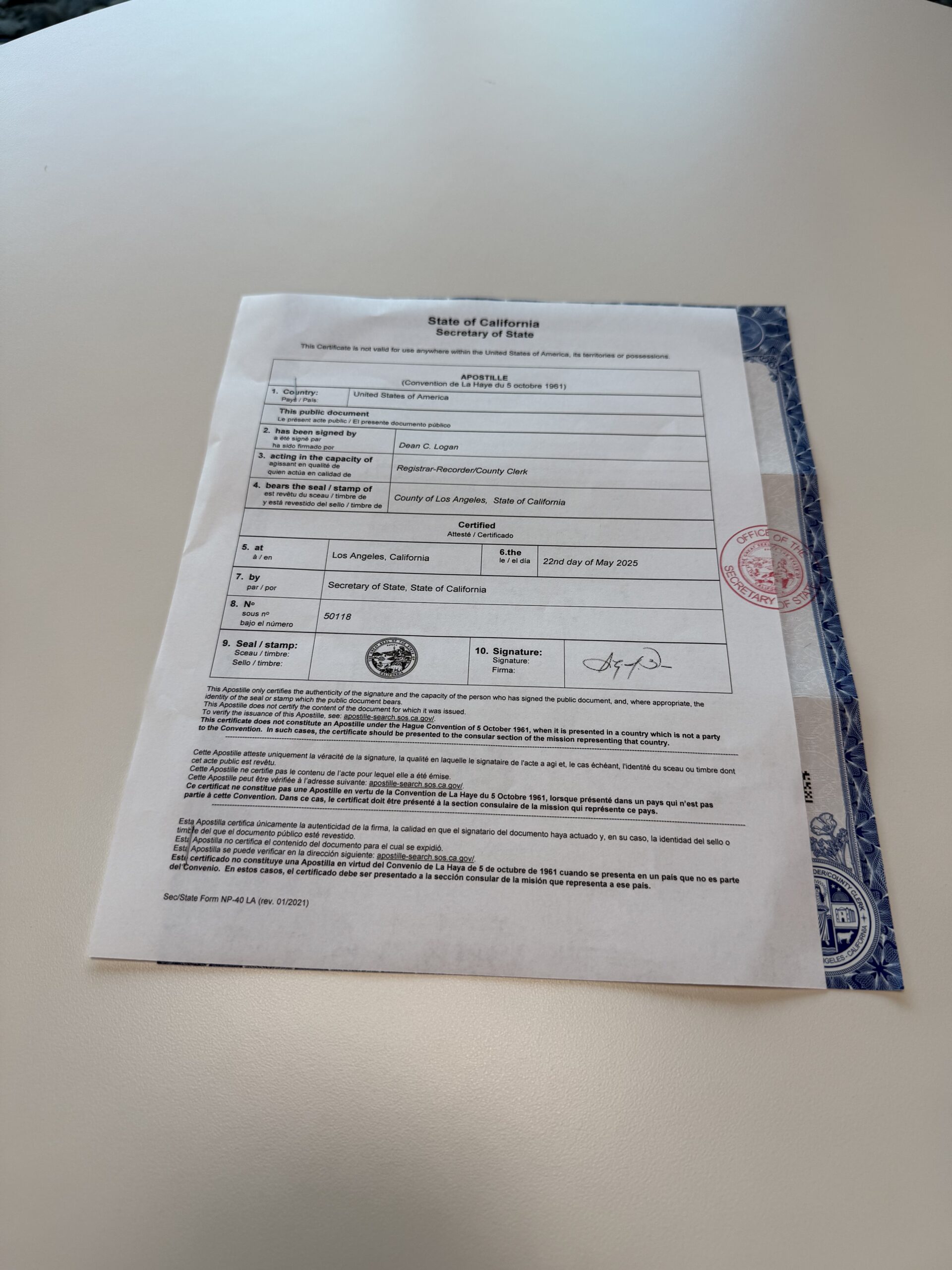 Orange County Apostille - Orange County Apostille